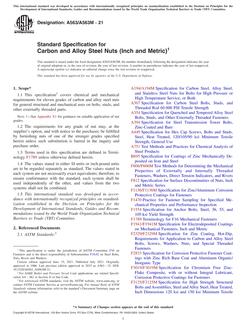 ASTM A563/A563M-21 – Most Currently Technical Standards