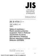 JIS B 9704-3:2004 – Most Currently Technical Standards