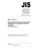 JIS C 8917:1998/AMENDMENT 1:2005 – Most Currently Technical Standards